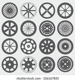 Car Wheel Icons Stock Vector (Royalty Free) 326167835 | Shutterstock