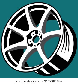 Car Wheel Rim Vector Illustration Stock Vector (Royalty Free ...