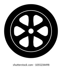 Car Wheel Simple Vector Icon Stock Vector (Royalty Free) 1055234498 ...