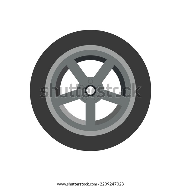 Car Wheel Vector Emoji Illustration Tire Stock Vector (Royalty Free ...