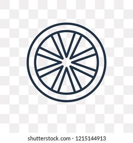 Car Wheel Vector Outline Icon Isolated: vector de stock (libre de ...