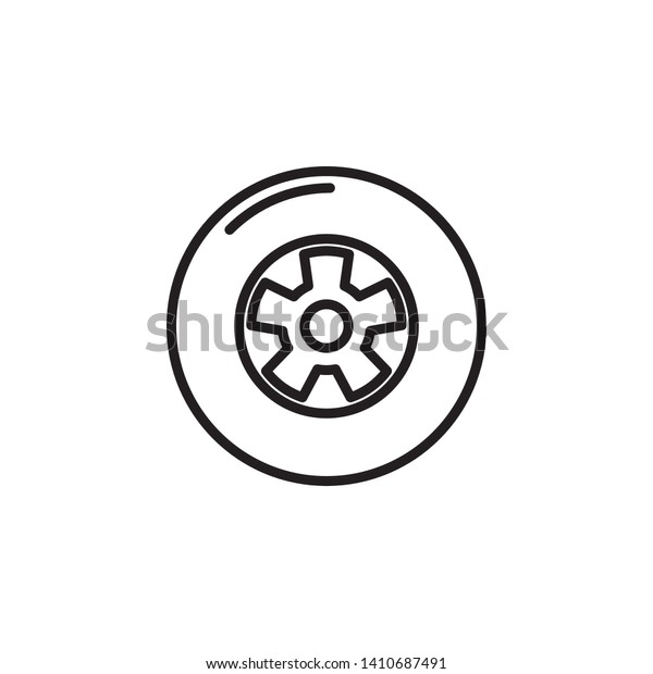 Car Wheels Icon Design Template Stock Vector (Royalty Free) 1410687491