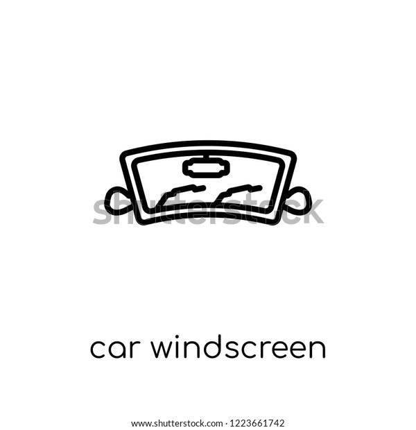 Car Windscreen Icon Trendy Modern Flat Stock Vector (Royalty Free ...
