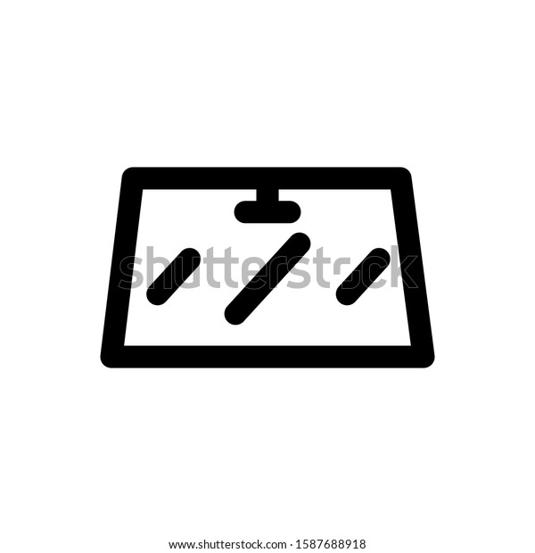 Car Windshield Icon Line Drawing Stock Vector (Royalty Free) 1587688918 ...