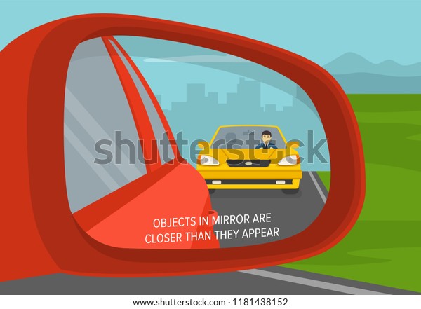 Car Wing Mirror Back Side View Stock Vector (Royalty Free) 1181438152