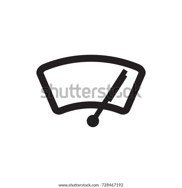 Car Wiper Icon Stock Vector (Royalty Free) 728467192