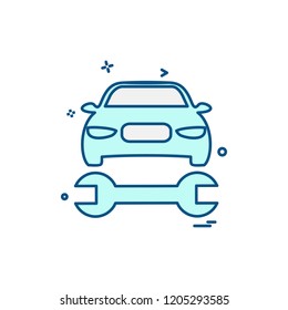 Car Workshop Icon Design Vector Stock Vector (Royalty Free) 1205293585 ...
