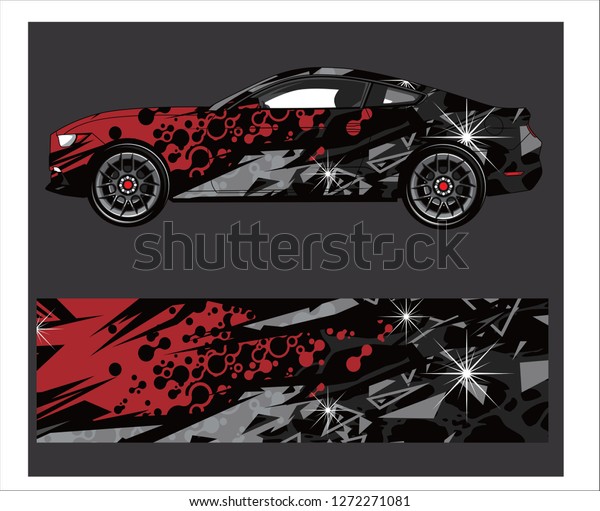 Car wrap. Abstract strip for racing car wrap, sticker, and decal ...