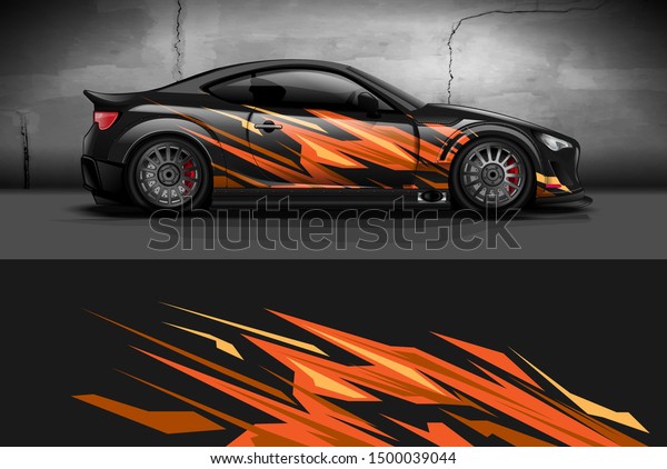 car wrap or decal design. Abstract racing stripe background for racing ...