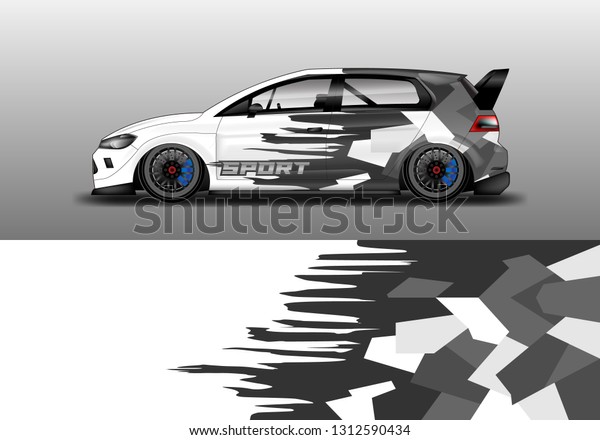 Car Wrap Decal Geometric Style Design Stock Vector (Royalty Free ...