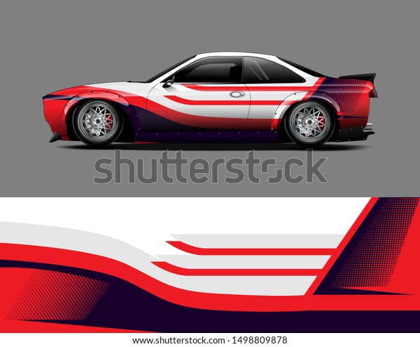 Car Wrap Decal Vinyl Sticker Designs Stock Vector (Royalty Free) 1498809878