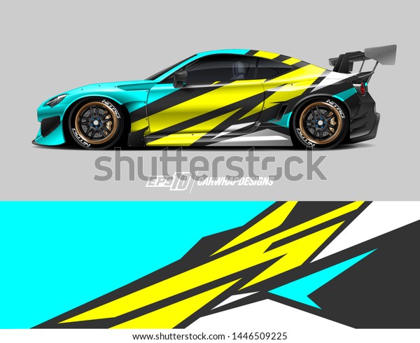Car wrap design concept. Abstract racing background for wrapping ...