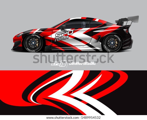 Car Wrap Graphic Abstract Stripe Wrapping Stock Vector (Royalty Free ...