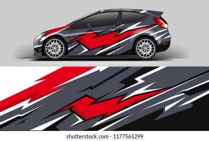 Car Wrap Graphic Racing Abstract Red Stock Vector (Royalty Free ...