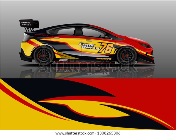 Car Wrap. Racing livery design. ready print vector decal, wrap, and ...