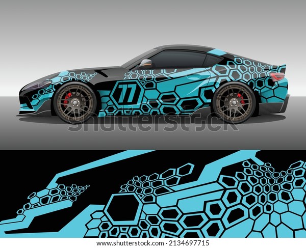 Car Wrap Vinyl Racing Decal Ornament Stock Vector (Royalty Free ...