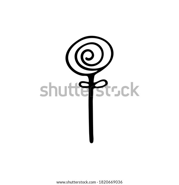 Caramel Doodle Handdrawn Picture Vector Illustration Stock Vector ...