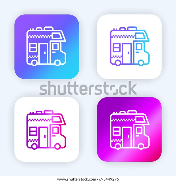 Caravan Bright Purple Blue Gradient App: vector de stock (libre de ...