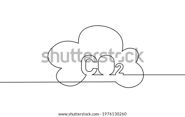 Carbon Dioxide Co2 Continuous Line Art Stock Vector (Royalty Free ...