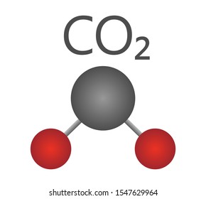 Carbon Dioxide Co2 Molecular Model Vector Stock Vector (Royalty Free ...