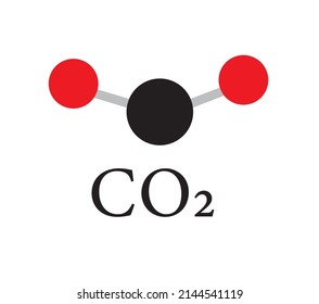 La molécula de CO2 de dióxido: vector de stock (libre de regalías ...