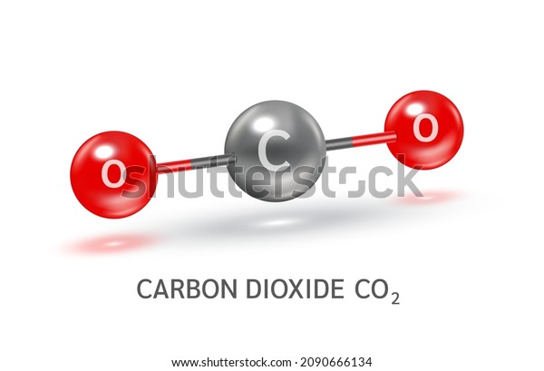 Carbon Dioxide Co2 Molecule Models Grey Stock Vector (Royalty Free ...