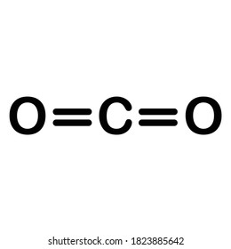Carbon Dioxide Molecule Co2 On White Stock Vector (Royalty Free ...
