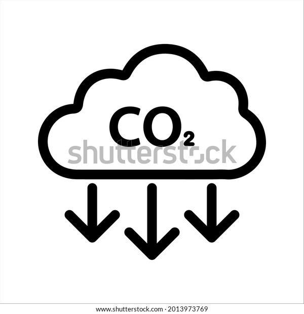 Carbon Emissions Reduction Icon Carbon Emissions Stock Vector (Royalty ...