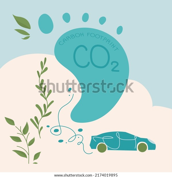Carbon Footprint Concept Car Start Co2: เวกเตอร์สต็อก (ปลอดค่าลิขสิทธิ์ ...