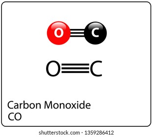 Carbon Monoxide Molecule Structure Stock Vector (Royalty Free) 1359286412