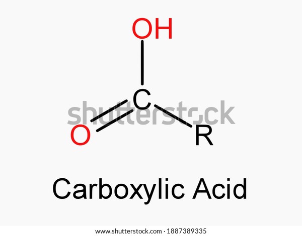 grupo funcional ácido carboxílico química orgánica: vector de stock ...