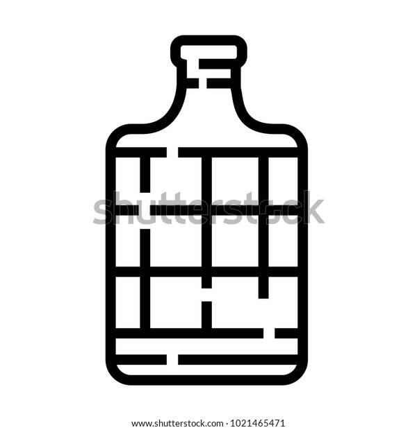Carboy Vector Outline Icon Stock Vector (Royalty Free) 1021465471 ...