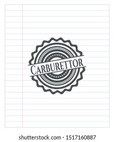 Carburettor Draw Pencil Effect Vector Illustration Stock Vector ...