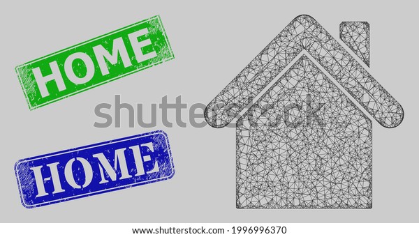 Carcass Net Mesh Home Model Home Stock Vector (Royalty Free) 1996996370 ...