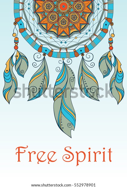 Card Design Beautiful Hand Drawn Background Stock Vector (Royalty Free ...