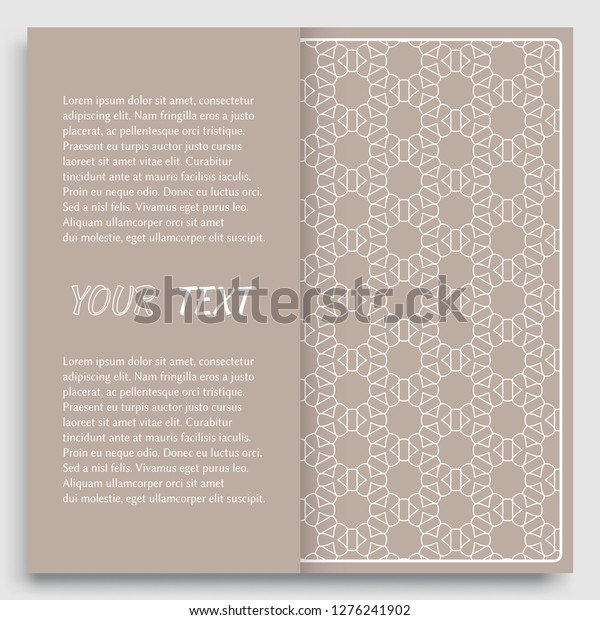 Card Invitation Cover Template Design Line Stock Vector (Royalty Free ...
