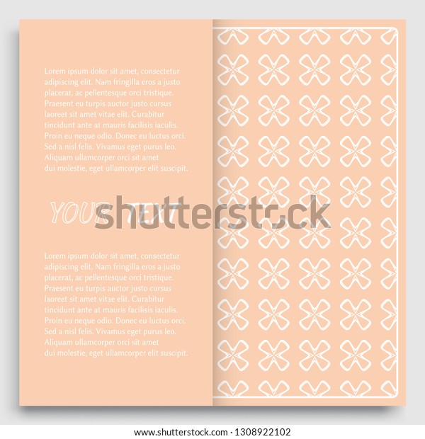 Card Invitation Cover Template Design Line Stock Vector (Royalty Free ...