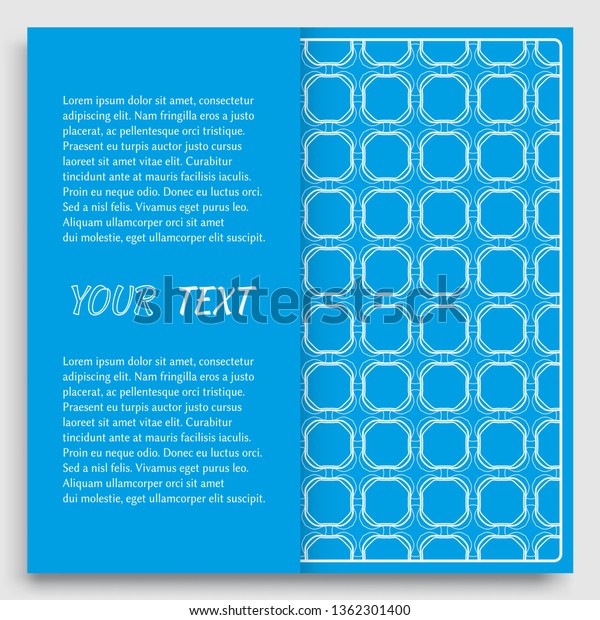 Card Invitation Cover Template Design Line Stock Vector (Royalty Free ...