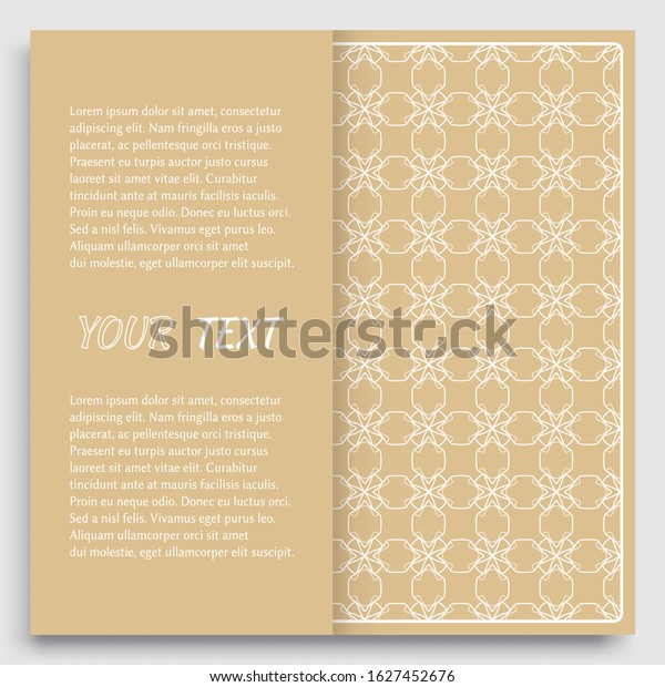 Card Invitation Cover Template Design Line Stock Vector (Royalty Free ...