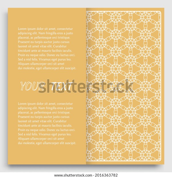Card Invitation Cover Template Design Line Stock Vector (Royalty Free ...