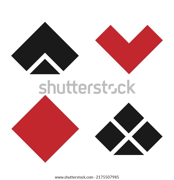 Card Suits Logo Icon Sign Game Stock Vector (Royalty Free) 2175507985 ...