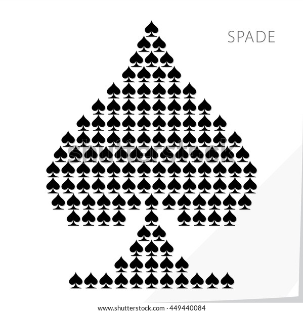 Card Suits Spade Made Spades Black Stock Vector (Royalty Free) 449440084