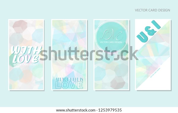 Card Template Pastel Color Vector Illustration Stock Vector (Royalty ...