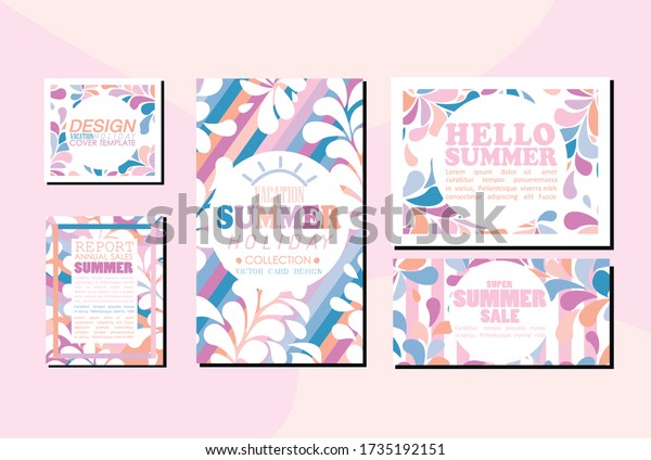 Card Template Pastel Color Vector Illustration: vetor stock (livre de ...