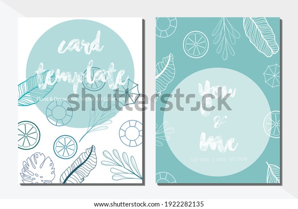 Card Template Pastel Color Vector Illustration Stock Vector (Royalty ...