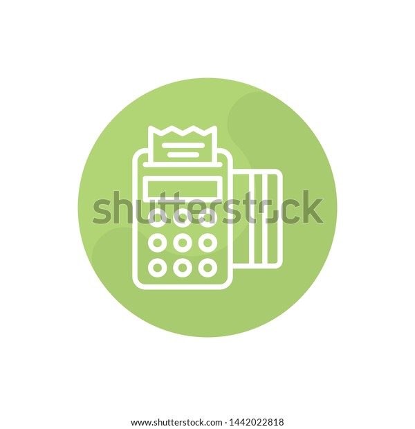 Card Terminal Vector Illustration Outline Sign Stock Vector (Royalty ...