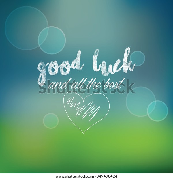 Card Text Good Luck All Best Stock Vector (Royalty Free) 349498424