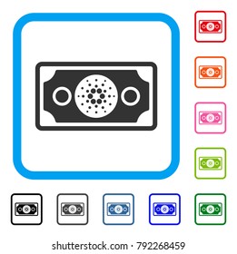 Cardano Banknote Icon Flat Gray Iconic Stock Vector (Royalty Free ...