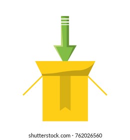 Cardboard Box Arrow Icon Stock Vector (Royalty Free) 762026560 ...