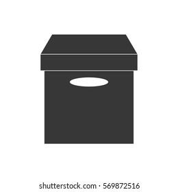 Cardboard Box Delivery Pictogram Vector Illustration Stock Vector ...